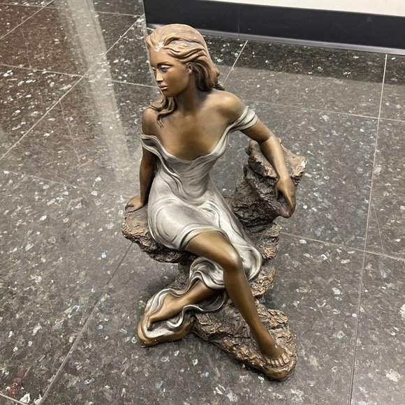 Art | Alice Heath Sculpture 199 Seated Woman On Rock | Poshmark